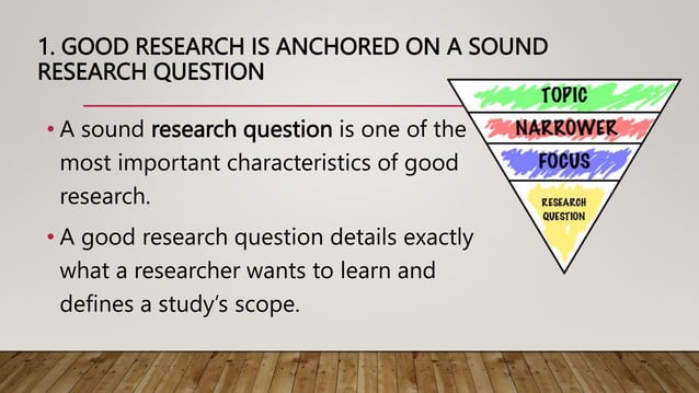 The Qualities of Good Academic Research | PPTX | Science