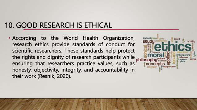 The Qualities of Good Academic Research | PPTX | Science