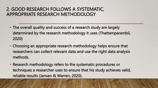 The Qualities of Good Academic Research | PPTX