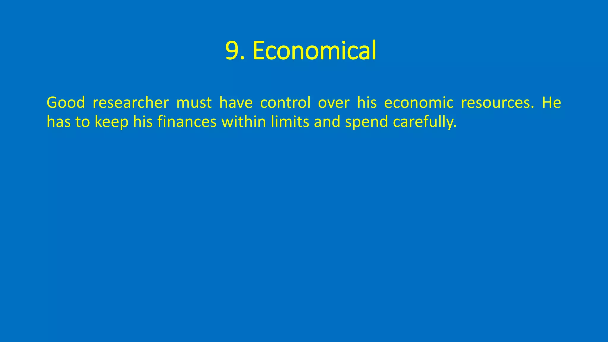 Qualities of good researcher | PPTX