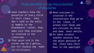 Qualities of good science teacher | PDF