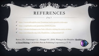 Qualities of Good Writing | PPTX