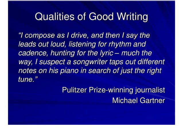 Qualities Of Good Writing | PDF