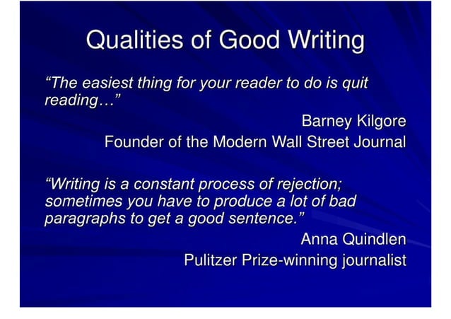 Qualities Of Good Writing | PDF