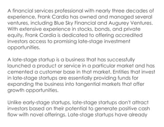 Qualities of Late-Stage Startups | PDF