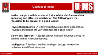 Qualities of leaders | PPT