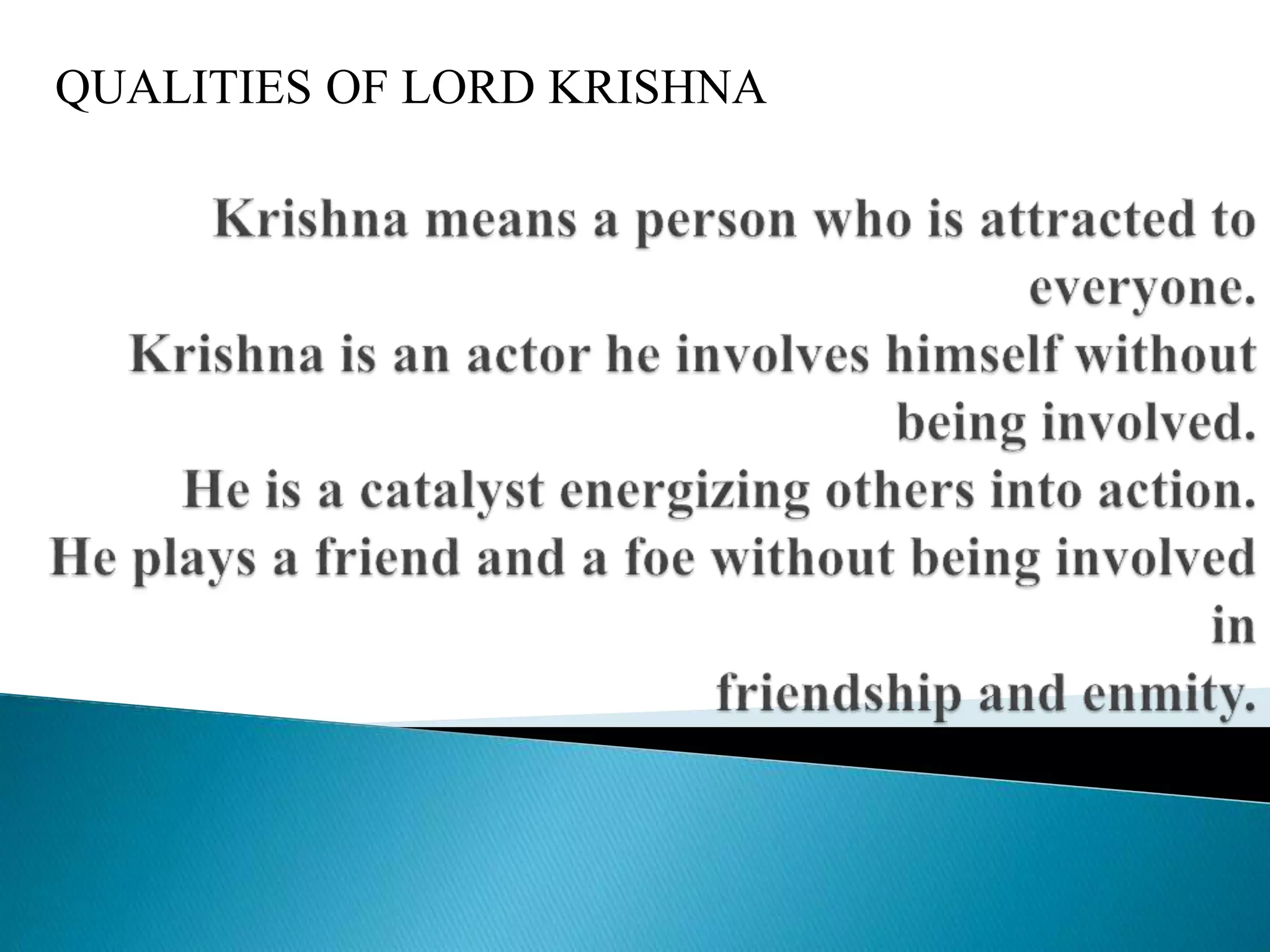 Qualities of lord krishna | PPTX