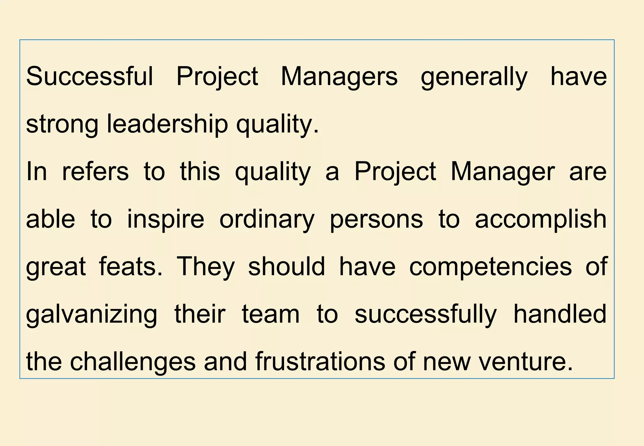 Qualities of project manager | PPT