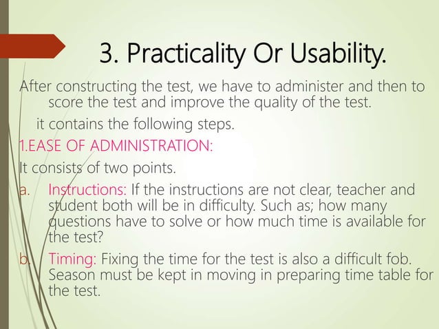 Qualities of a Good Test | PPT | Resume Writing and Advice | Job Search