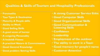 Qualities of Tourism and Hospitality Professionals | PDF