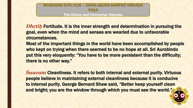 Qualities to achieve krishna | PPTX | Hinduism | Religion & Spirituality