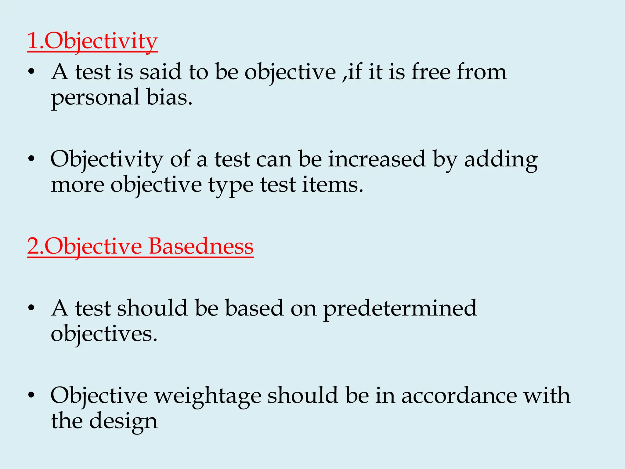 Assessment for learning -Qualities of a Good Test | PPTX