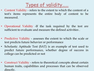 Assessment for learning -Qualities of a Good Test | PPTX