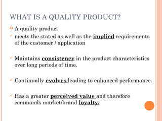 Quality Analysis in Apparel industry | PPT