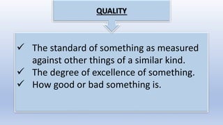 Quality Introduction | PPT