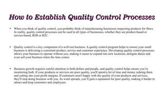 Quality control for packaging plant | PDF