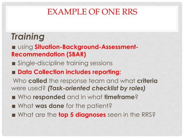 rapid response team | PDF