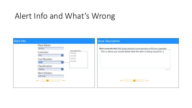 Quality Alert System