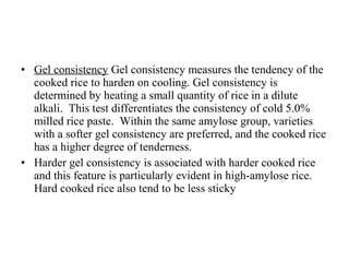 Quality analysis in rice | PPT