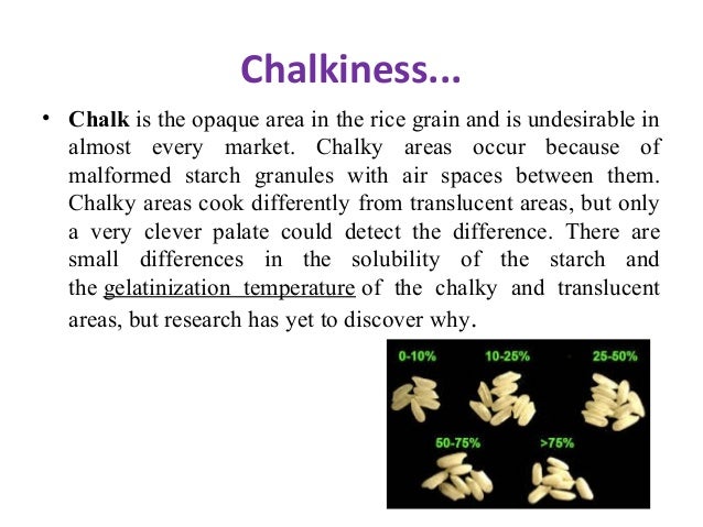 Quality analysis in rice