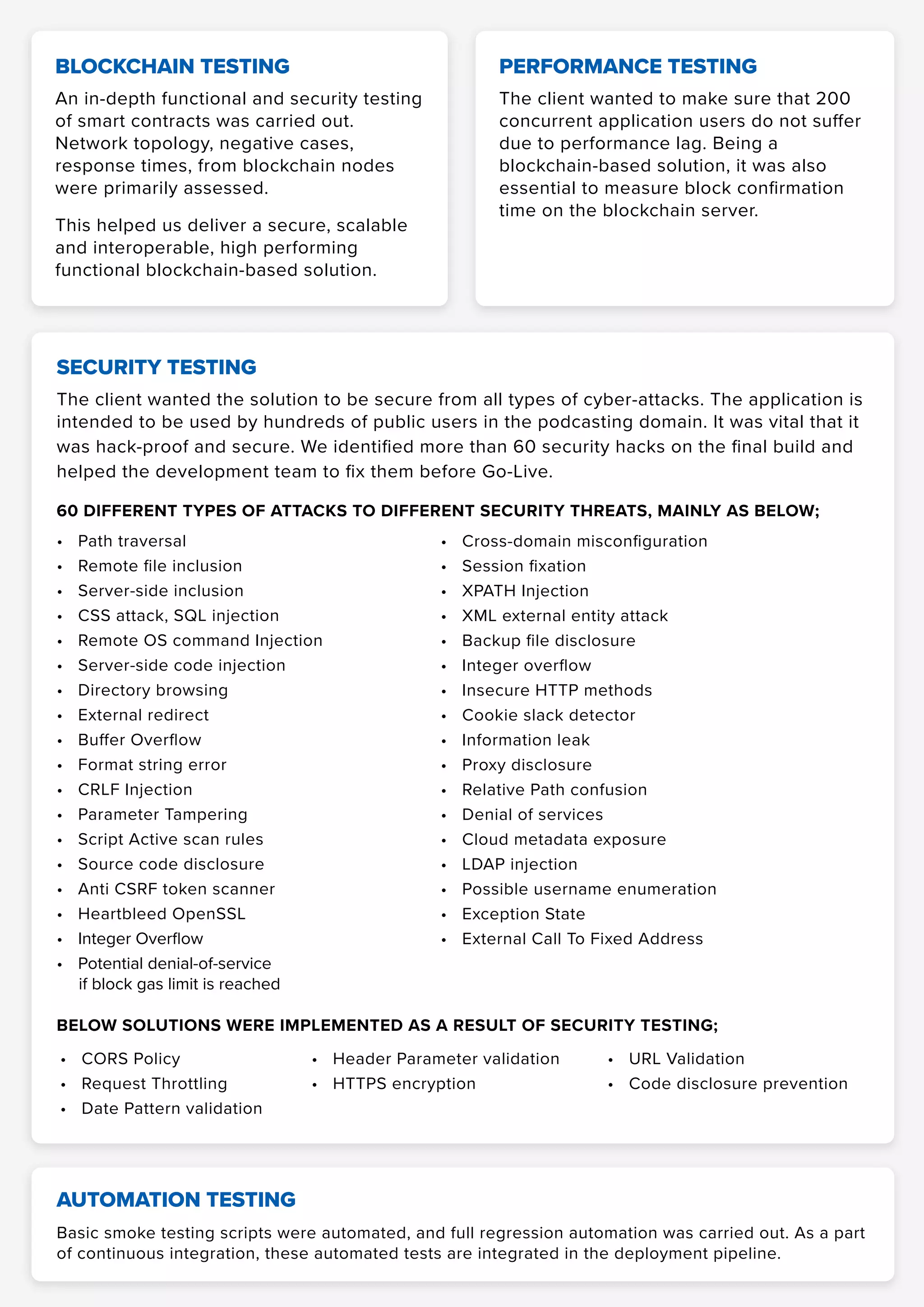 Quality Assurance For A Blockchain Based Solution Pdf