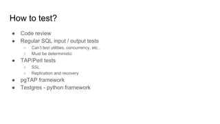 Quality Assurance in PostgreSQL | PDF