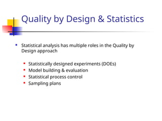 quality-by-design FDA guideline ppt for reference | PPT