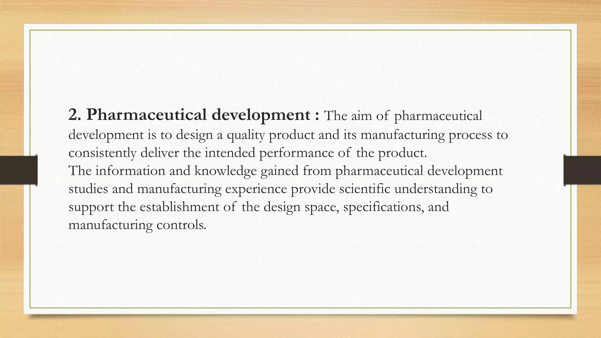 Quality by-design in pharmaceutical development | PPTX
