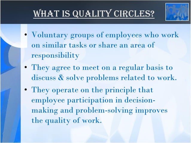 Quality circles-ppt | PDF | Career Advice | Careers