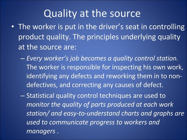 Quality Control | PPT | Mechanical and Industrial Engineering Industry ...