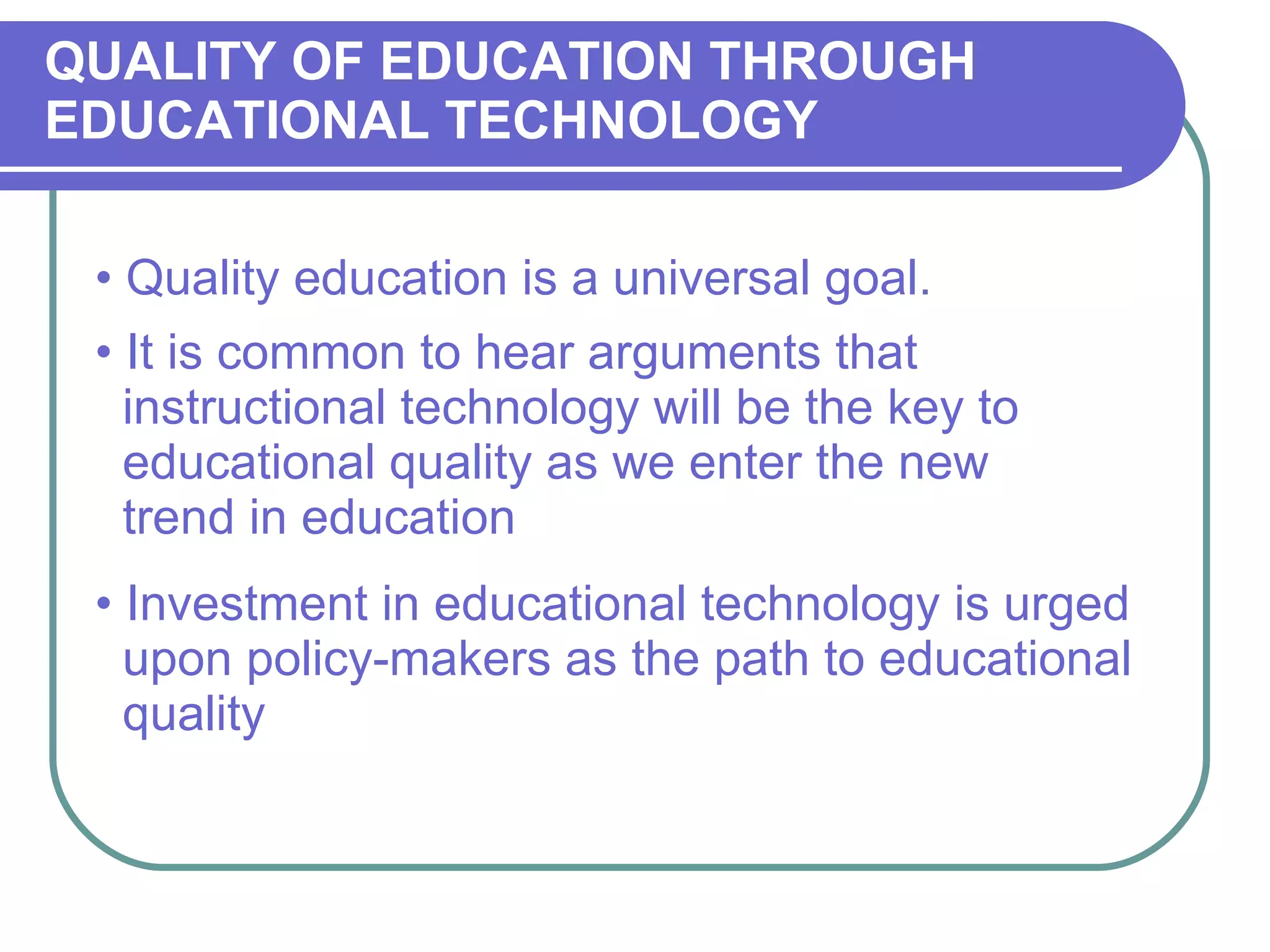 Quality Education Through Educ Tech | PPS