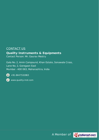 Quality instruments-equipments | PDF