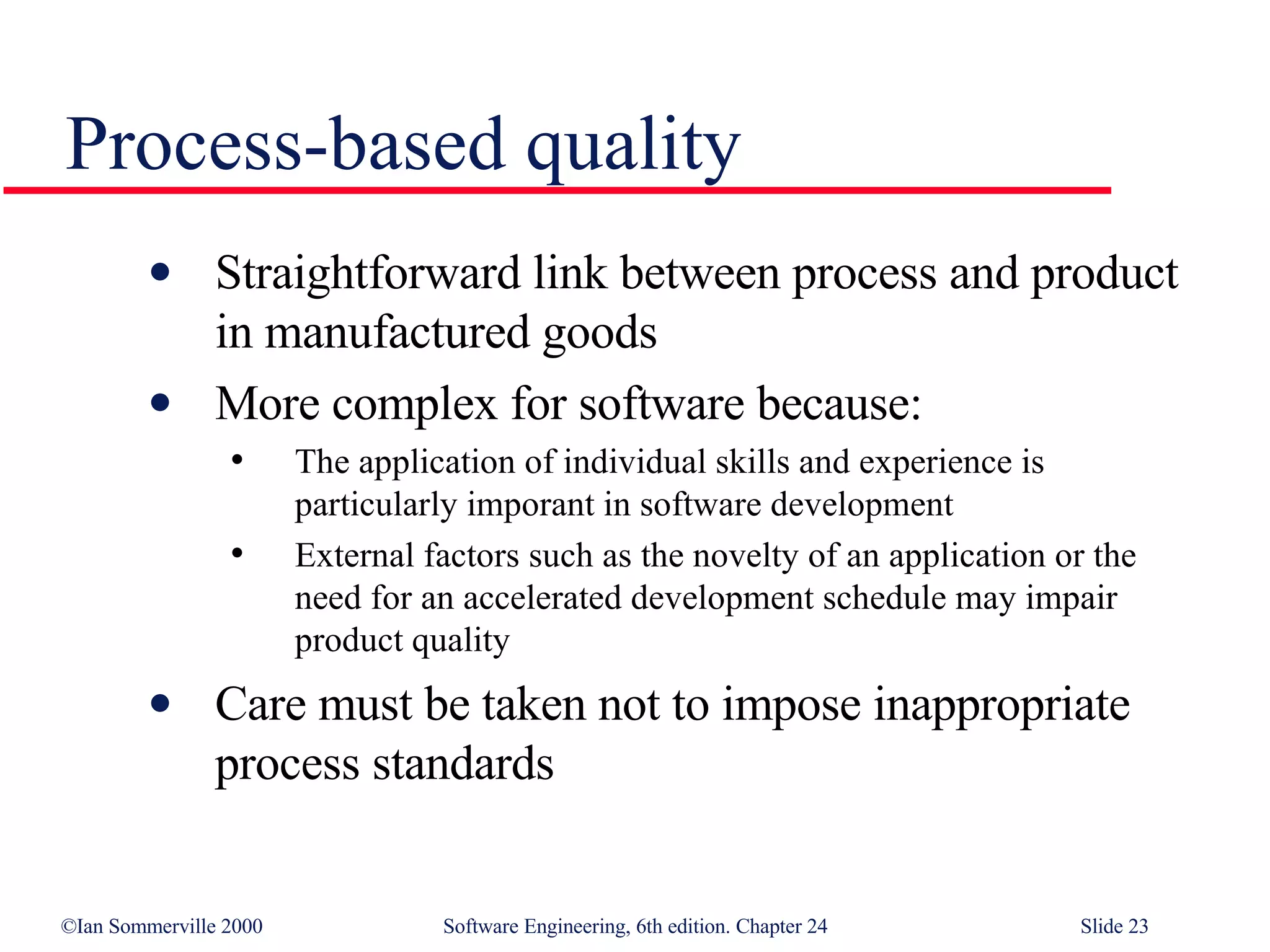 Quality Management in Software Engineering SE24 | PPT