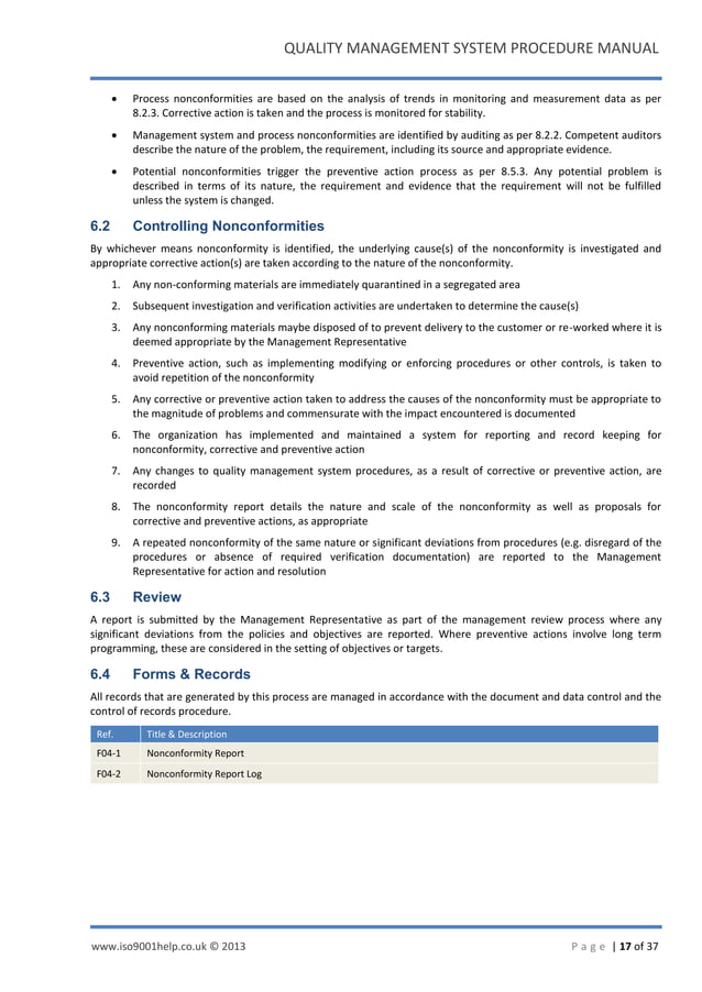 Quality management-system-procedure | PDF