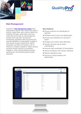 Quality Management Software for Manufacturing Industries | PDF