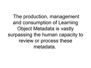 Quality Metrics for Learning Object Metadata | PPT