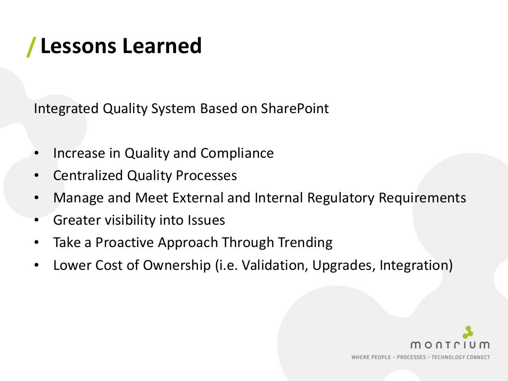 Implementing an Integrated Quality Management System in SharePoint