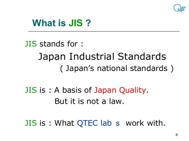 Quality and Compliance in Japan and JIS overview