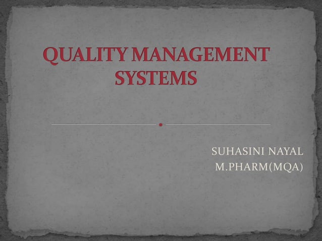 Quality and evolution of quality by suhasini | PPTX | Business ...