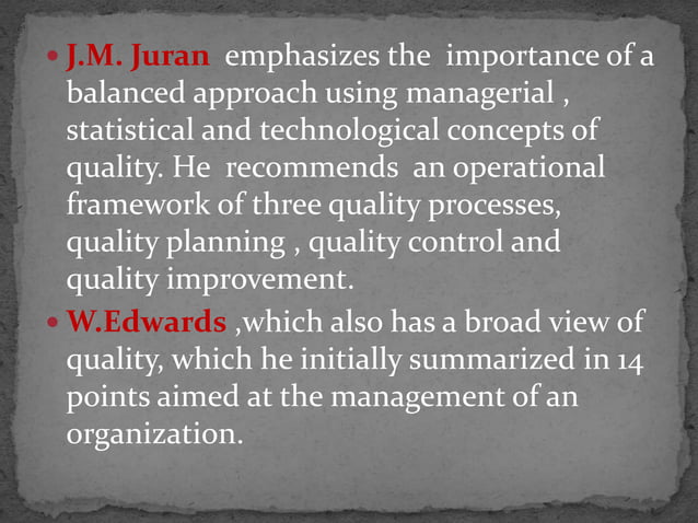 Quality and evolution of quality by suhasini | PPTX | Business ...