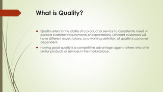 Quality and Operational Excellence | PPTX