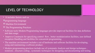 Quality and Productivity Factors in Software Engineering | PPTX | Web ...