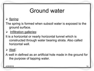 sources of water for water supply | PPTX