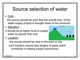 sources of water for water supply | PPTX