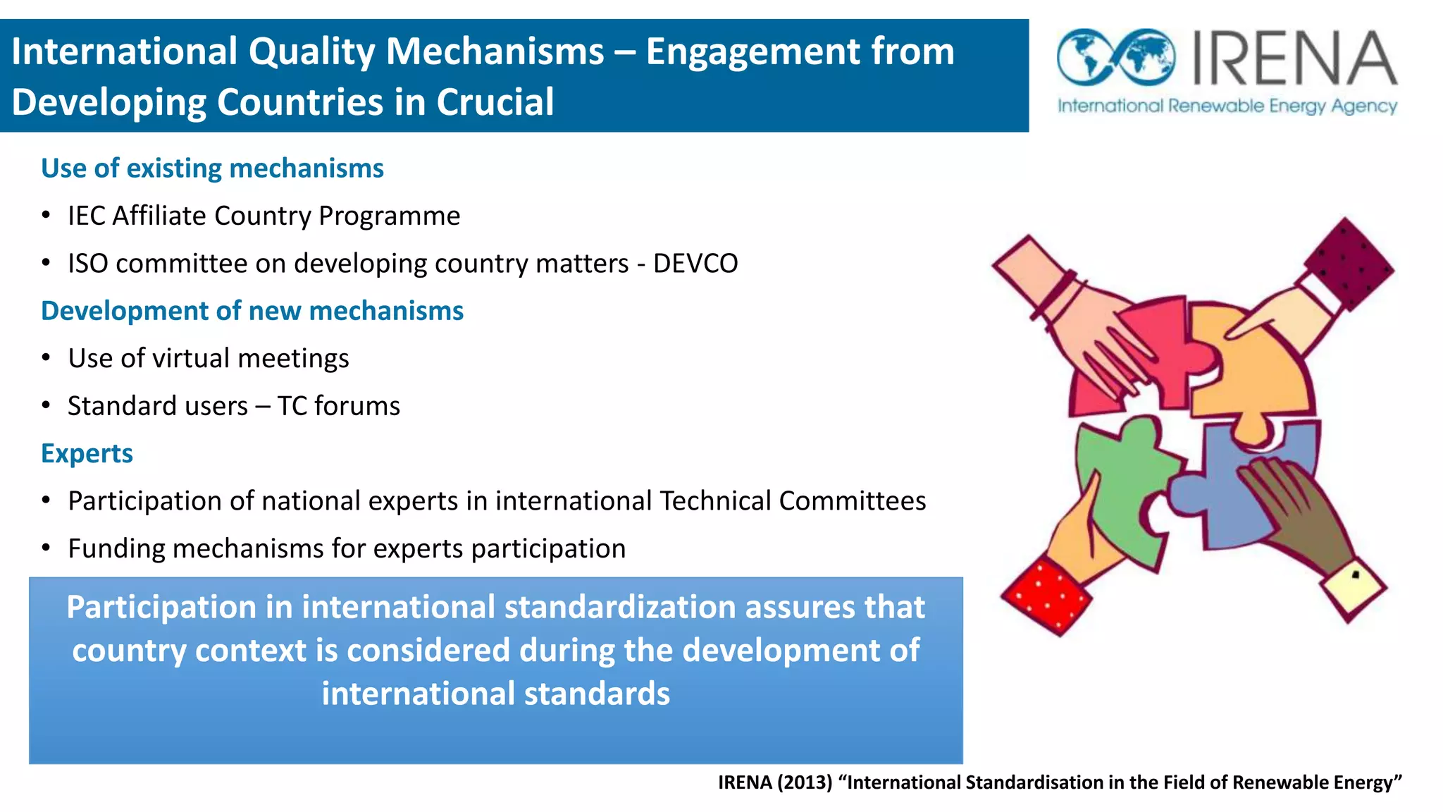 Quality and standards for renewable energy | PPTX
