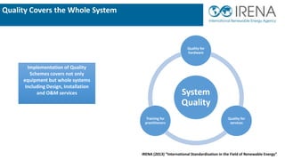 Quality and standards for renewable energy | PPTX