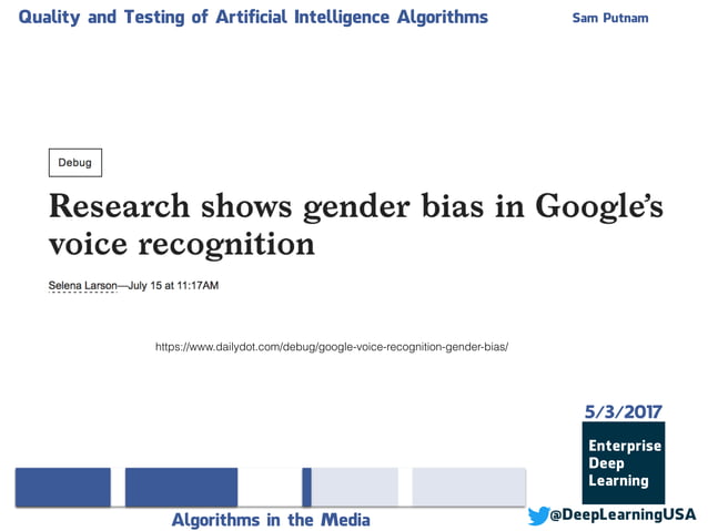 Quality And Testing Of Ai Algorithms Enterprise Deep Learning Ppt