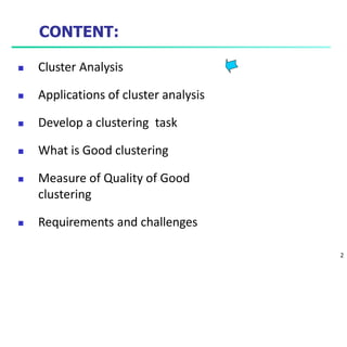 QUALITY AND VALIDITY of cluster analysis in data minig | PPTX