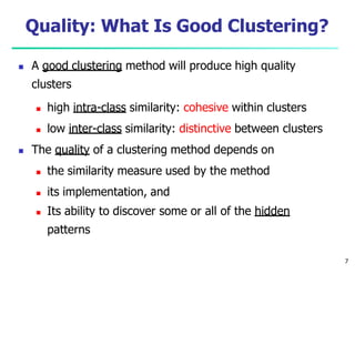 QUALITY AND VALIDITY of cluster analysis in data minig | PPTX