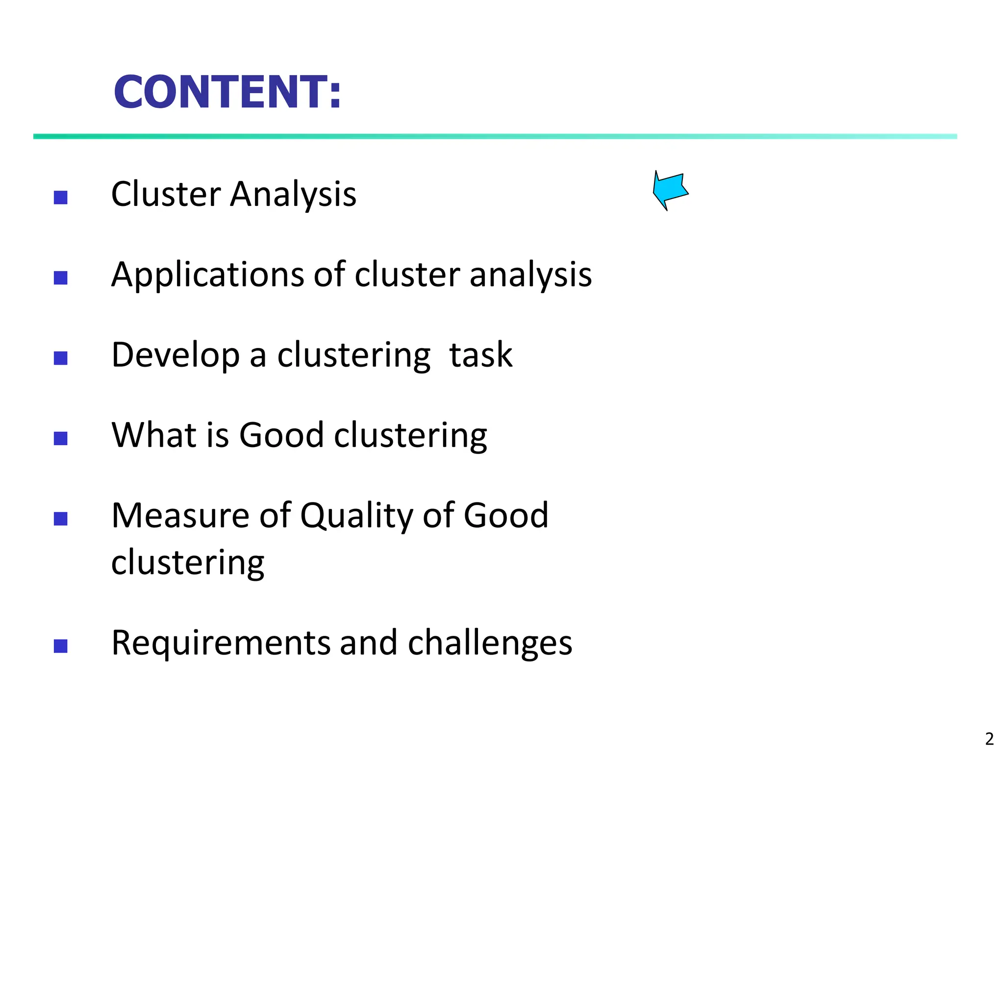 QUALITY AND VALIDITY OF CLUSTER ANALYSIS | PDF